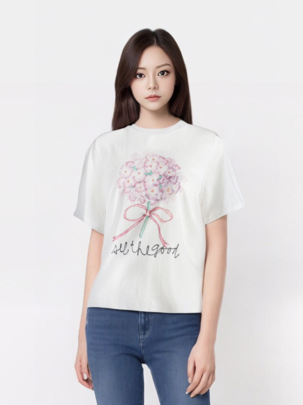 99 BOUTIQUE白色低磅印花T-Shirt｜HAMA BOUTIQUE 亞瑪精品