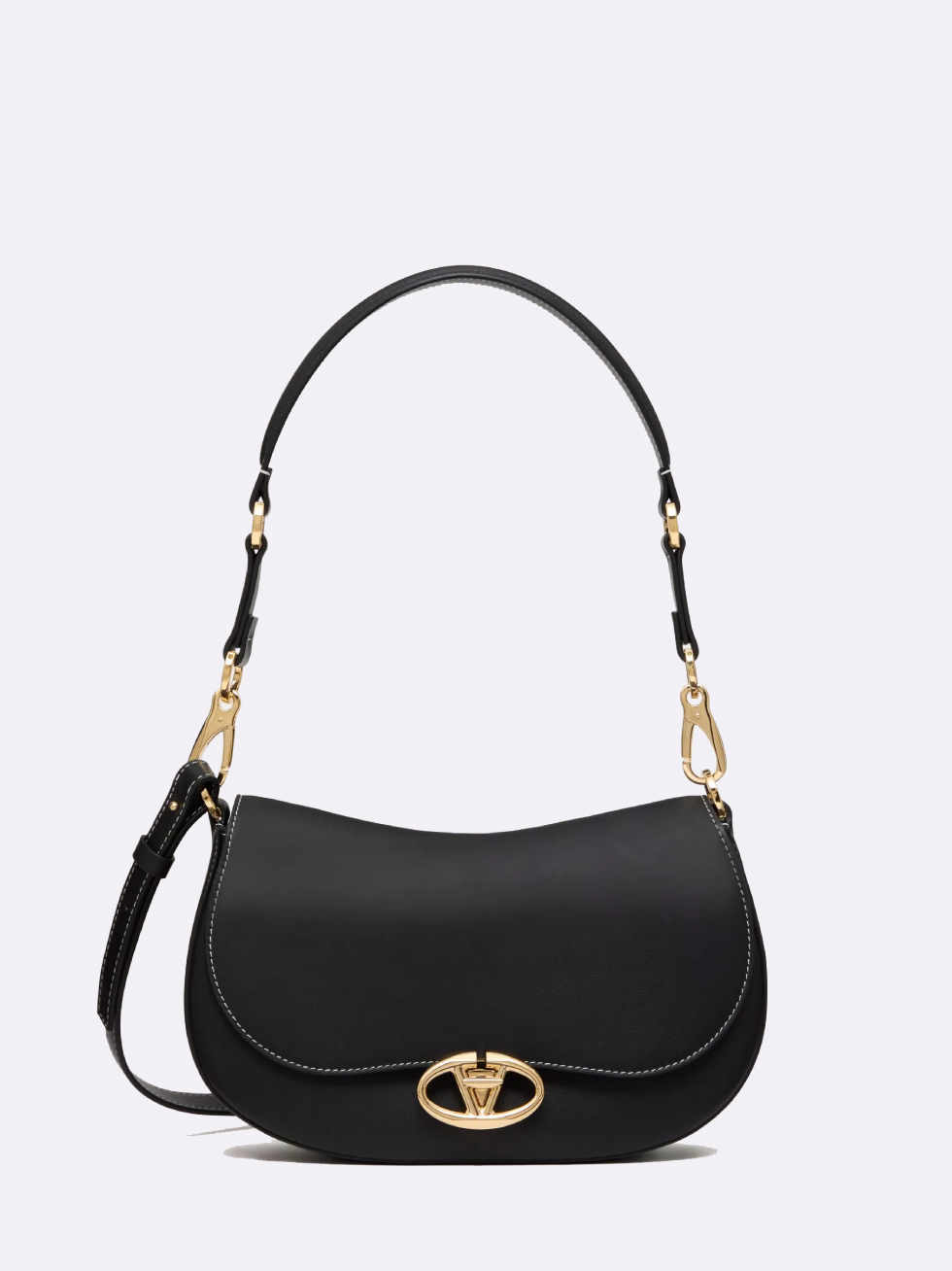 VALENTINO黑色OHVAL 小型單肩包｜HAMA BOUTIQUE 亞瑪精品